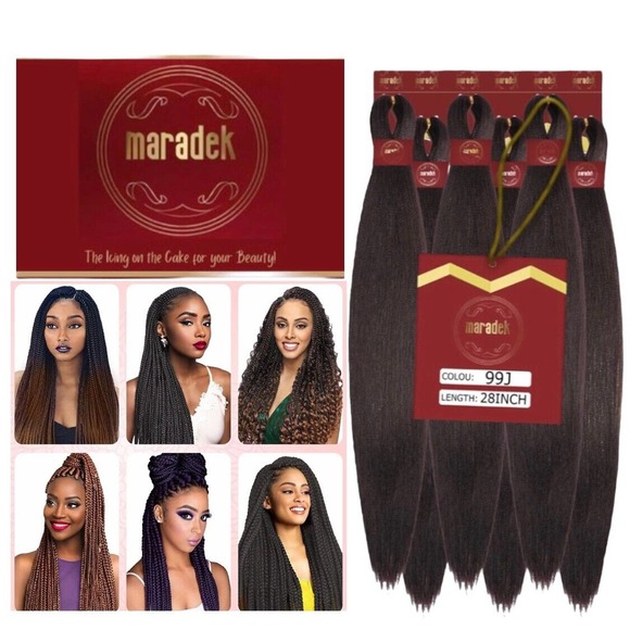 MARADEK | Accessories | 6x Prestretched Professional Braiding Hair 0 ...